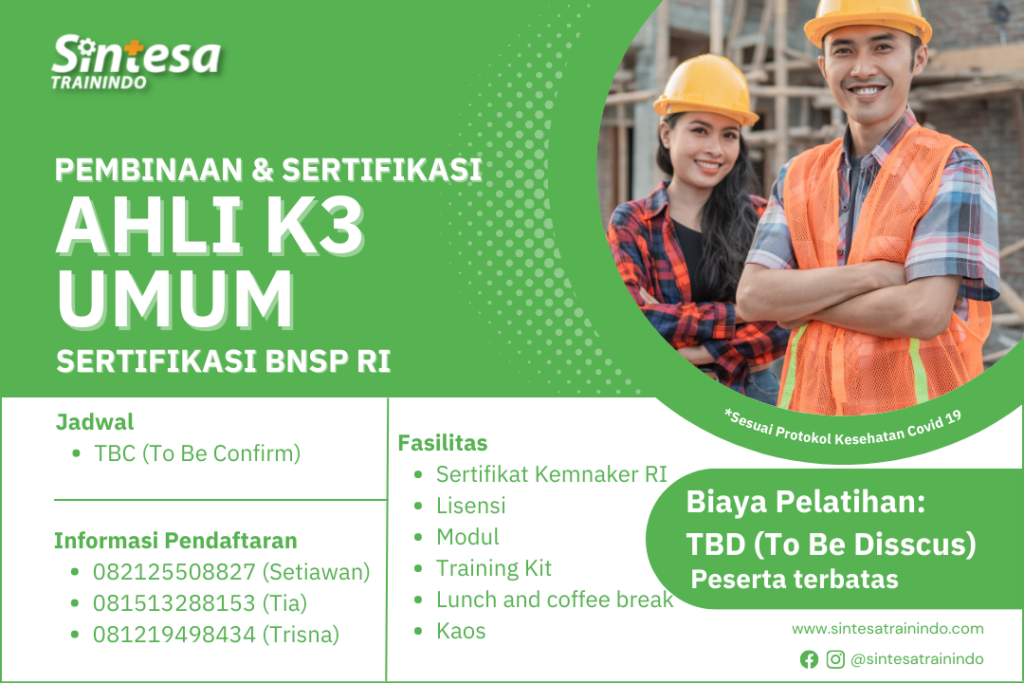 PROPOSAL AHLI K3 UMUM MUDA SERTIFIKASI BNSP RI - Sintesa Trainindo